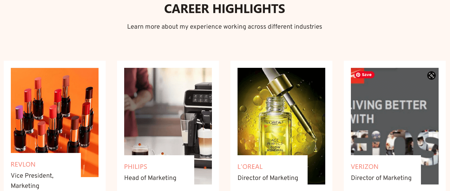 EXPERIENCE | Lesley McIntosh | Senior Marketing Executive